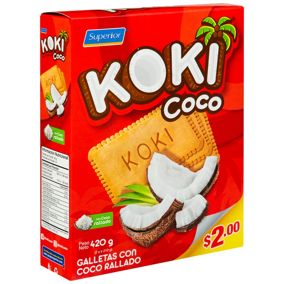 Caja de Galletas Koki Coco 420g - 923023