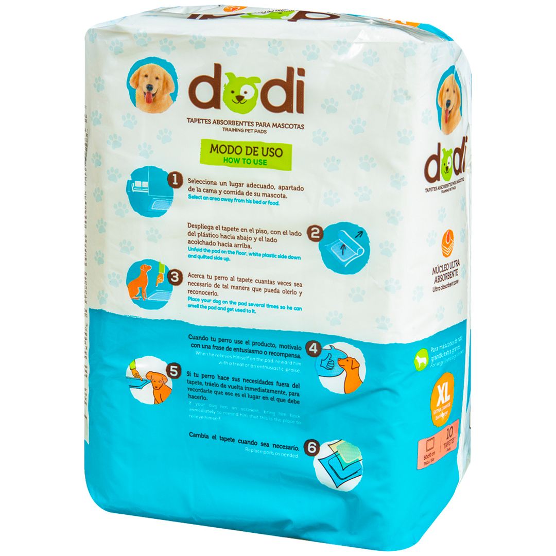 Pack 10 Uds Tapete de Entrenamiento para Mascota Dodi XL - 923301