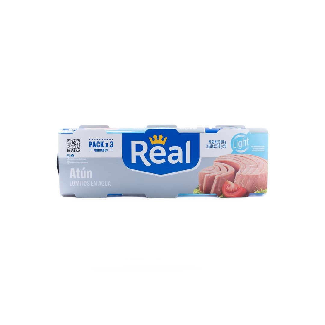 Pack 3 Uds Atún Real Lomitos en Agua Light 70g - 923531