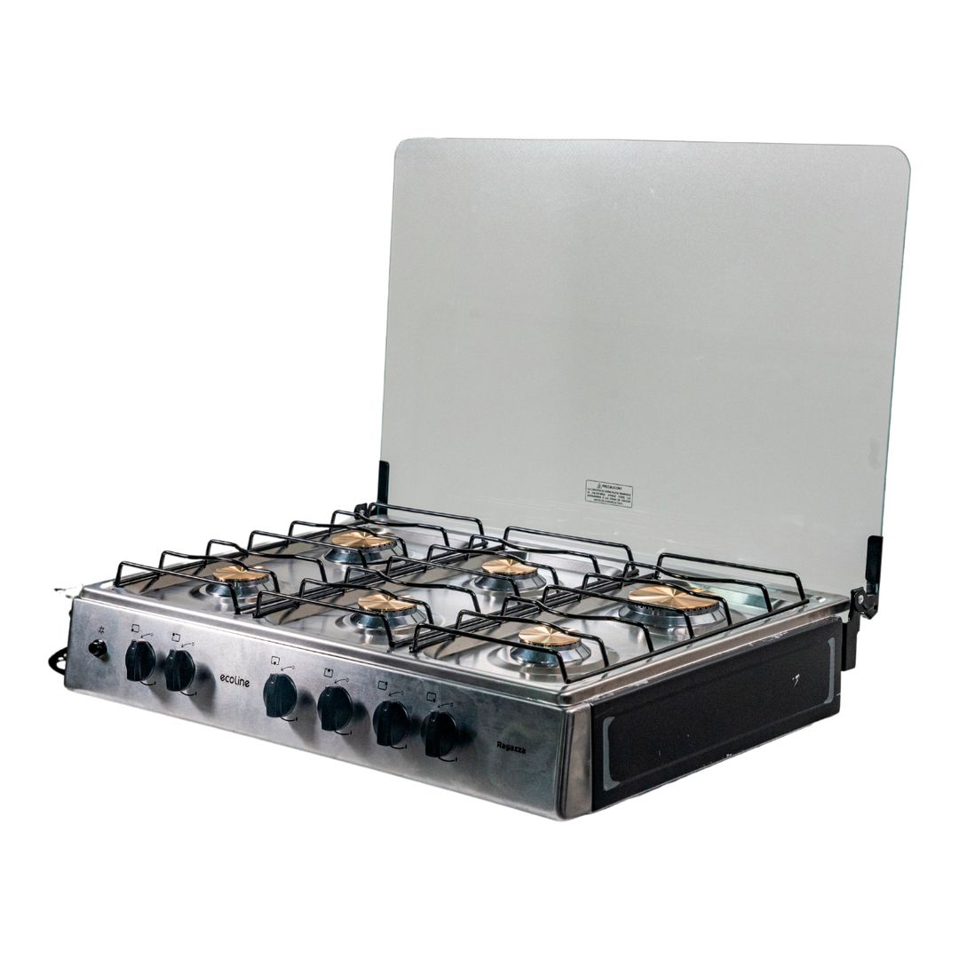 Cocineta a Gas Ecoline Negro 6 Quemadores - 75cm - 113607 - 924316