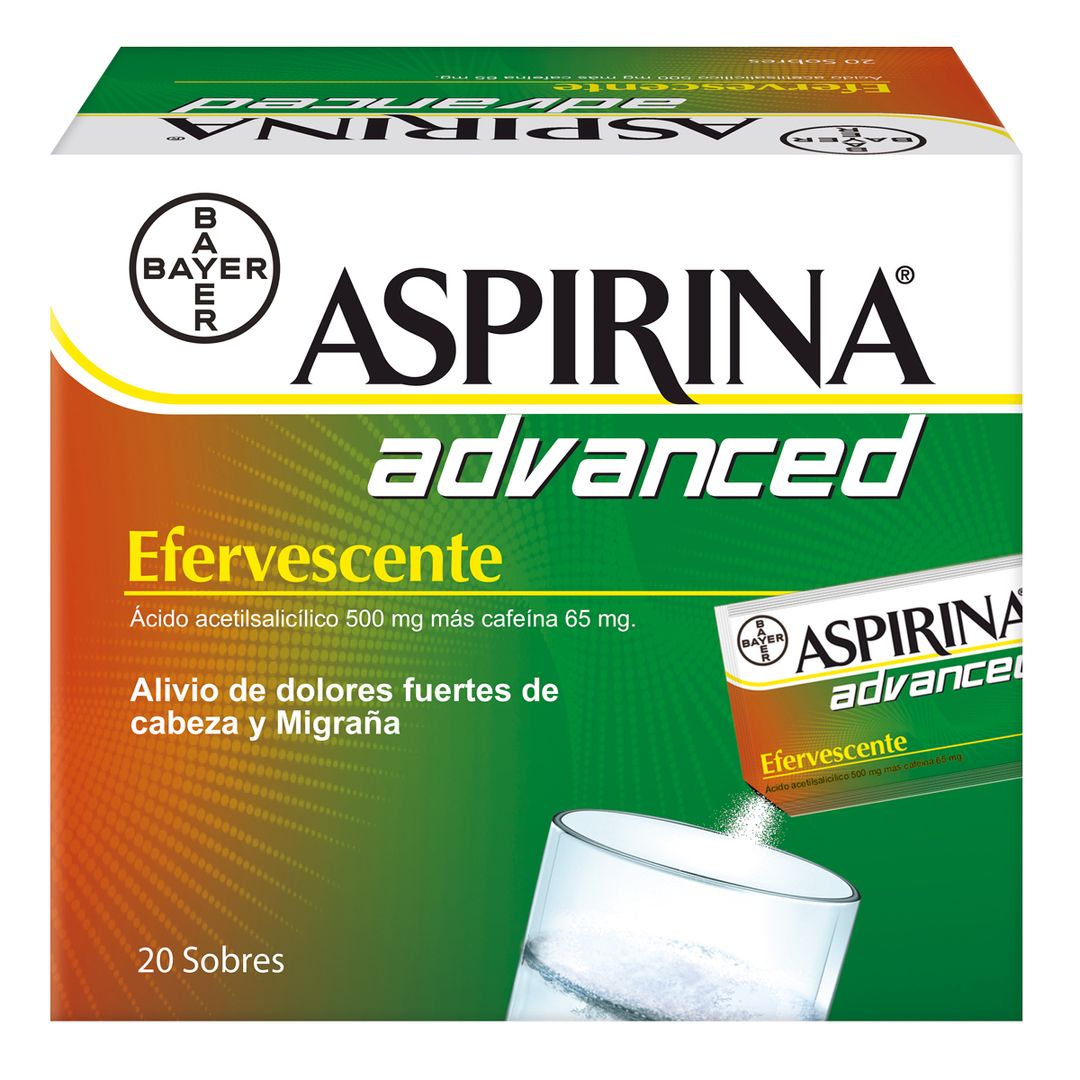 Caja 20 Uds Sobres Aspirina Advanced Efervescente - 924906