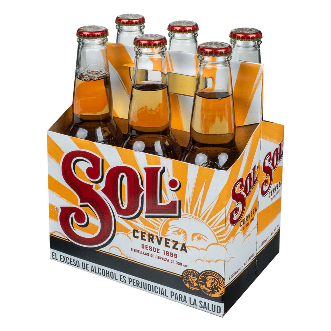 Six Pack Cerveza Sol Botella 330ml - 925192