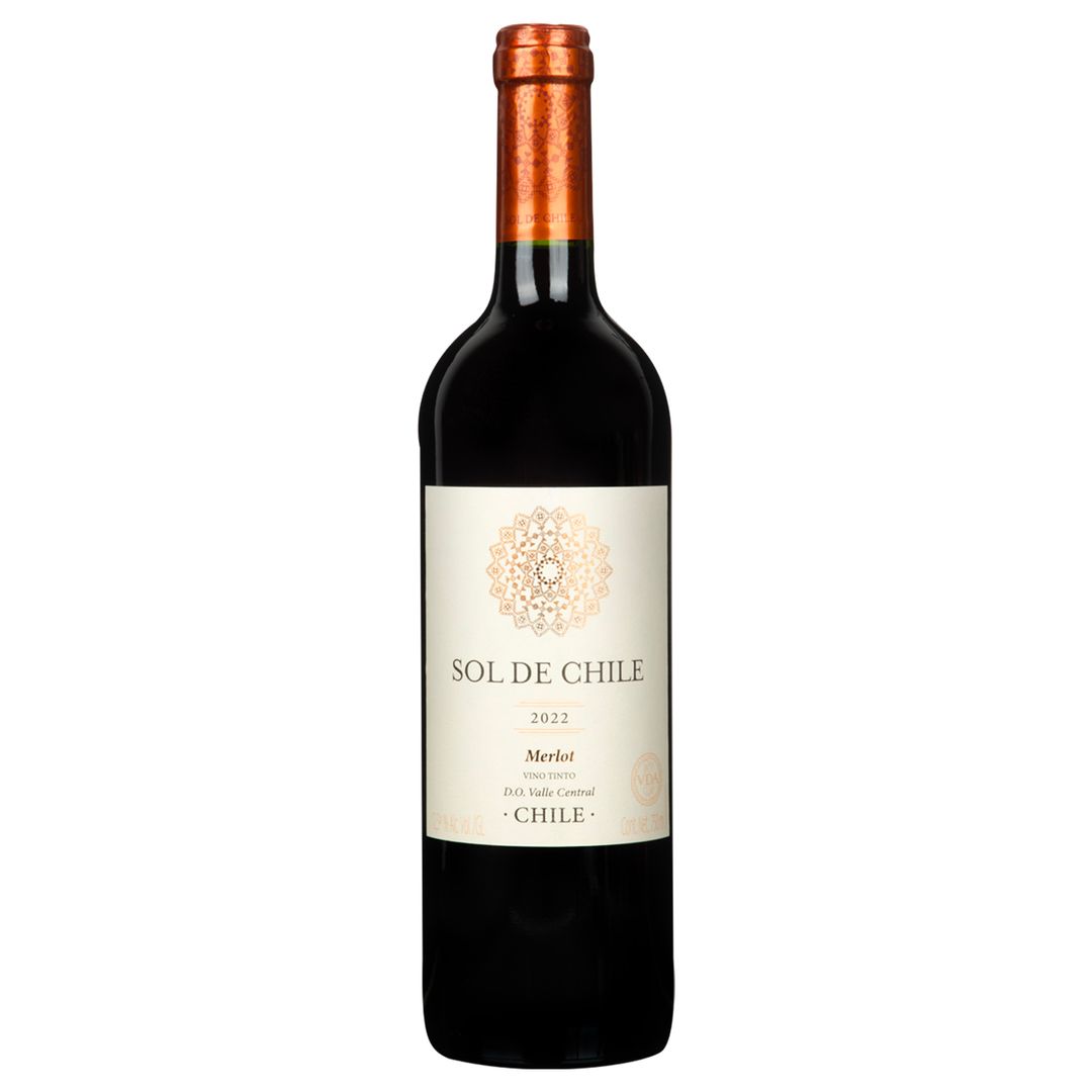 Vino Tinto Sol de Chile Merlot 750ml - 925719