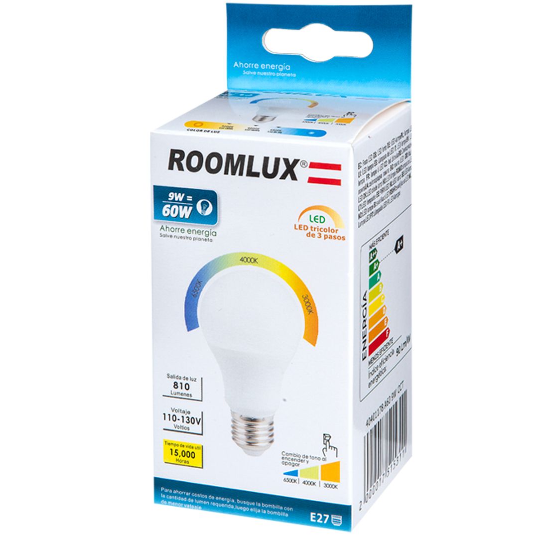 Foco Led Multikelvin 3 en 1 Roomlux 9W E27 Dimerizable - 942404