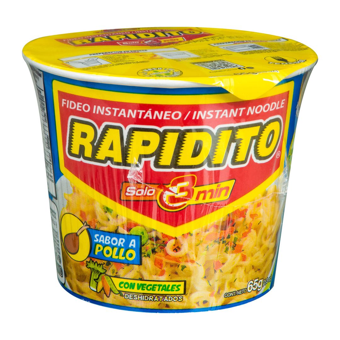 Fideo Rapidito Instantáneo Sabor a Pollo 65g - 926776