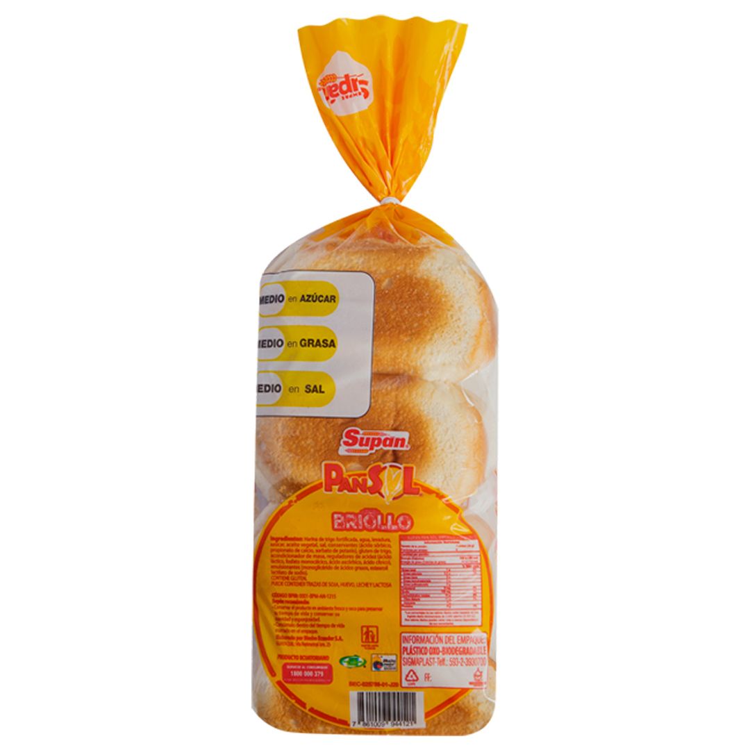 Pack 8 Uds Pan Briollo Supán Pansol 230g - 926801