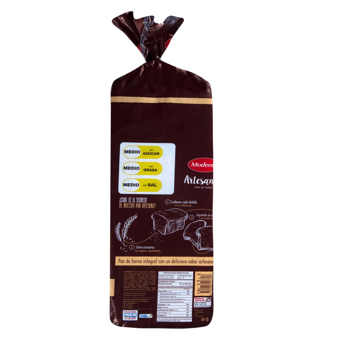 Pan Molde Moderna Artesanal Integral 500g - 927469