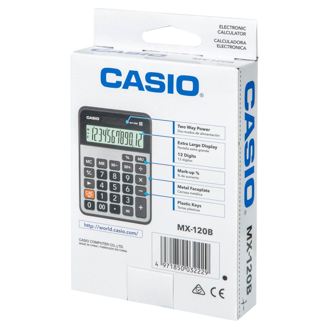 Calculadora de Mesa Casio Plata - 927807