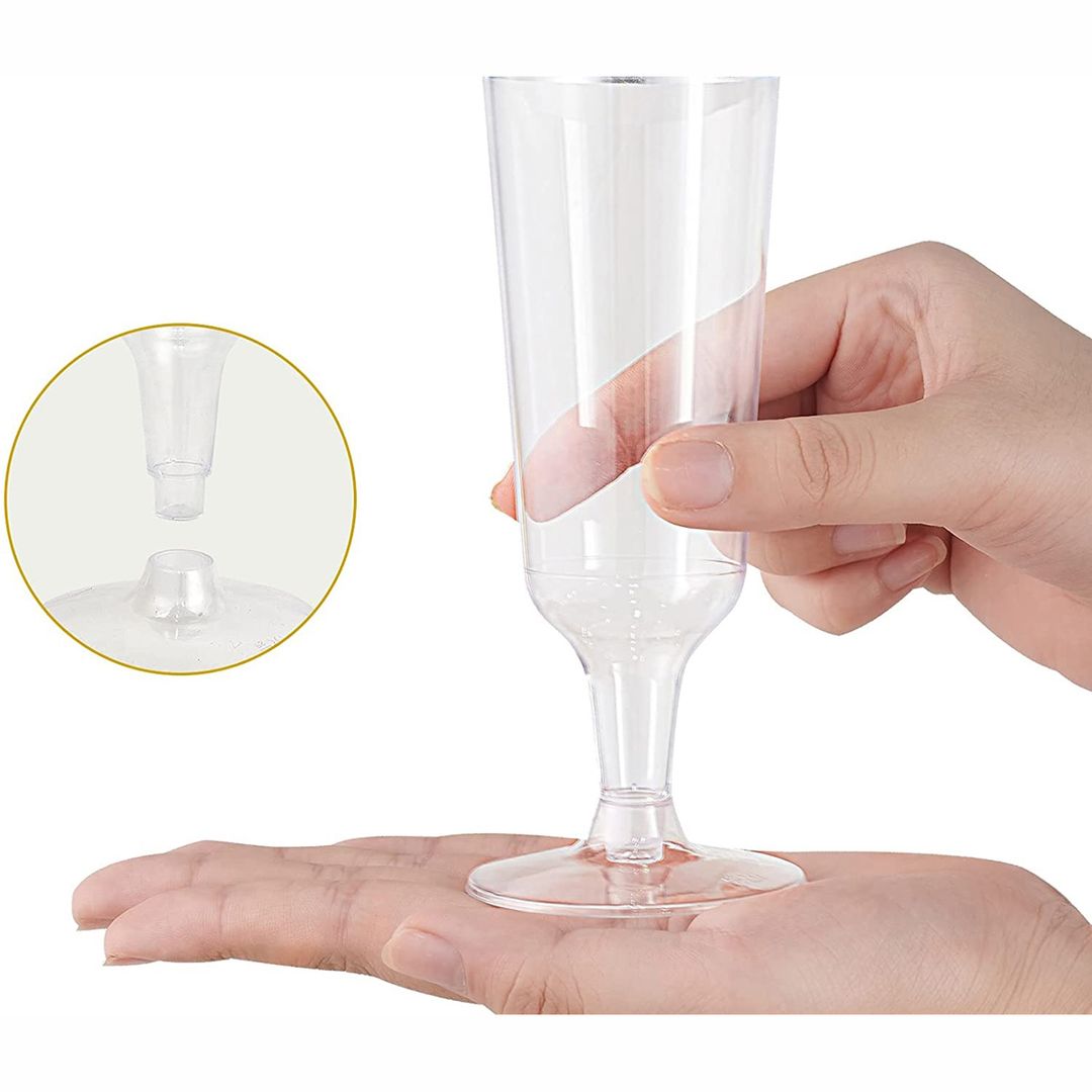 Copas Desechables Casaviva para Champaña Borde Plateado 5.5 Oz - 12 ...