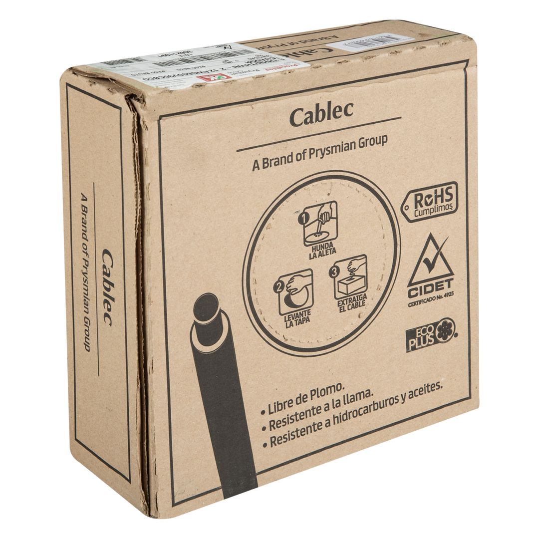 Cable Sólido THHN/THWN Cablec Calibre 12AWG100M Blanco - 946056