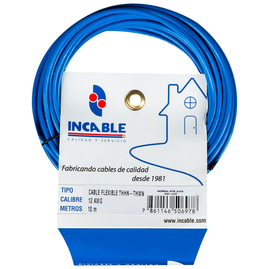 Cable THHN/THWN Incable 12 AWG Unilay Flex 10 M - 946064