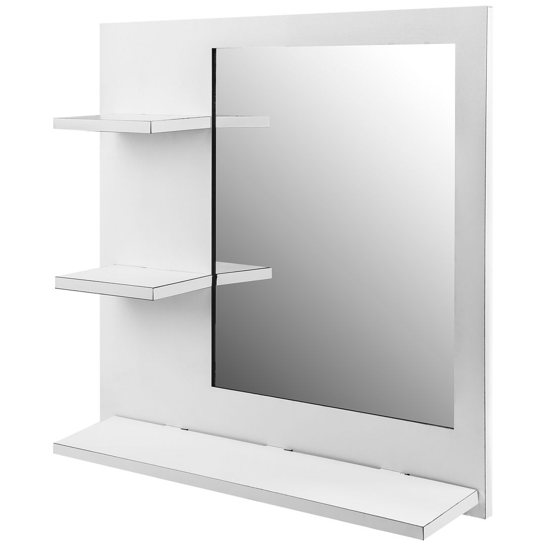 Espejo con Repisas Life Expressions Blanco 60X60 - 947389