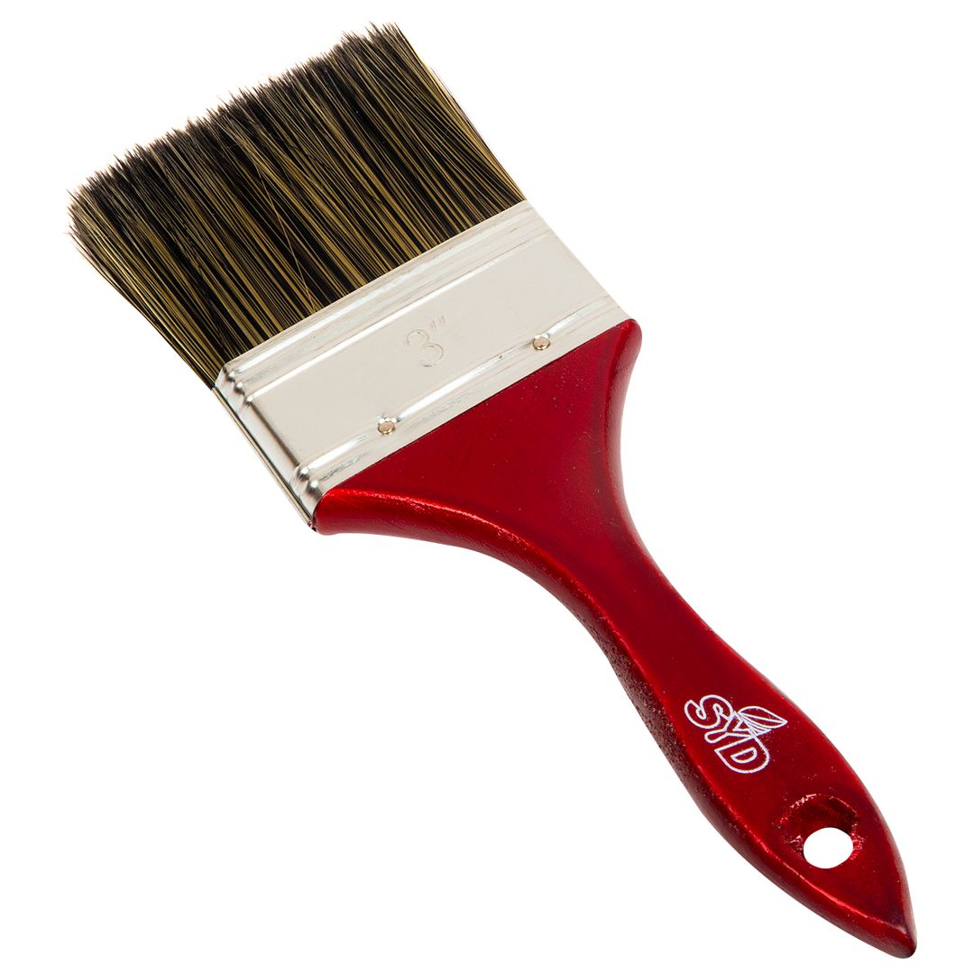 Brocha Syd con Mango Rojo y Cerdas Naturales 3” - 947797