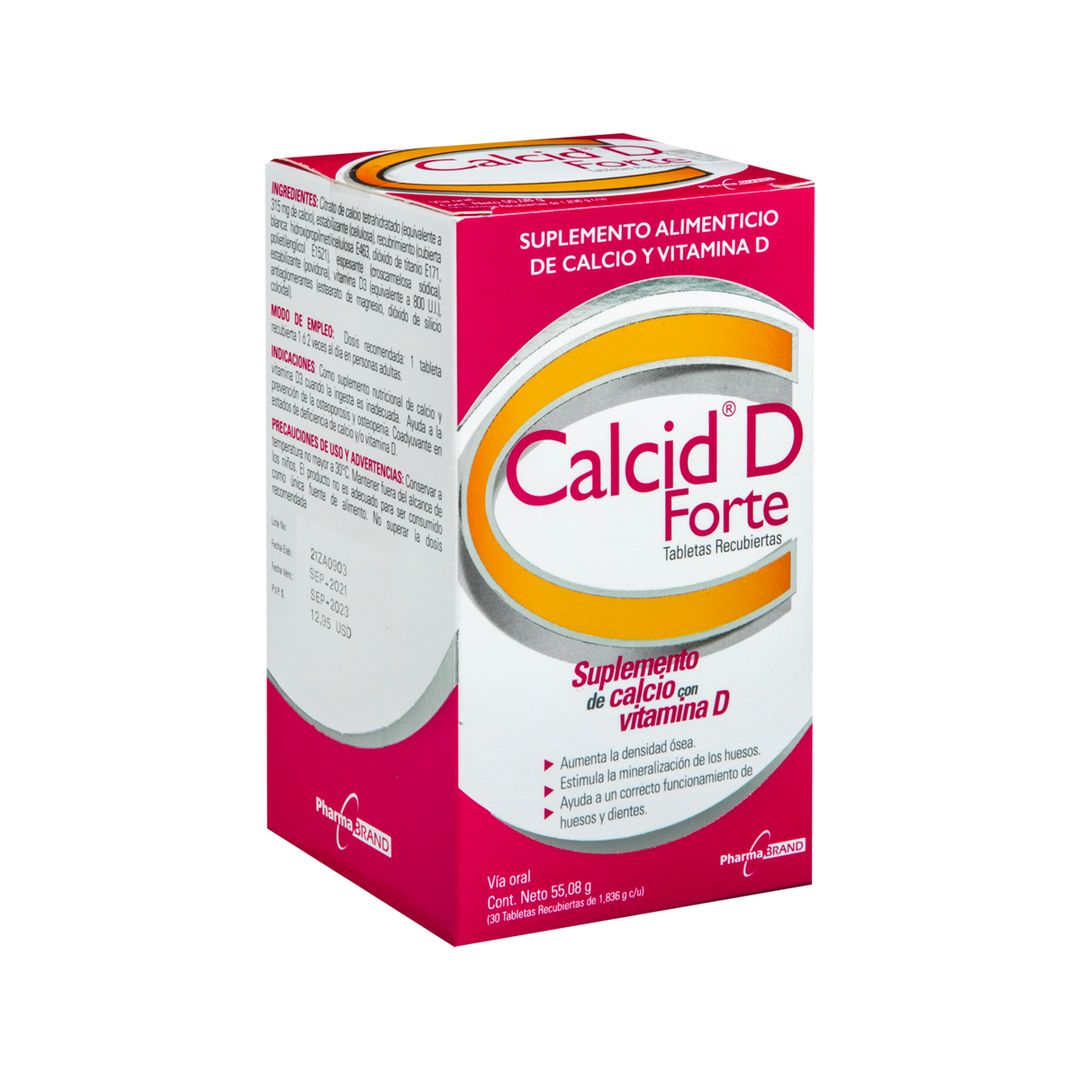 Tabletas Calcid D Forte - 30 Unidades - 947950