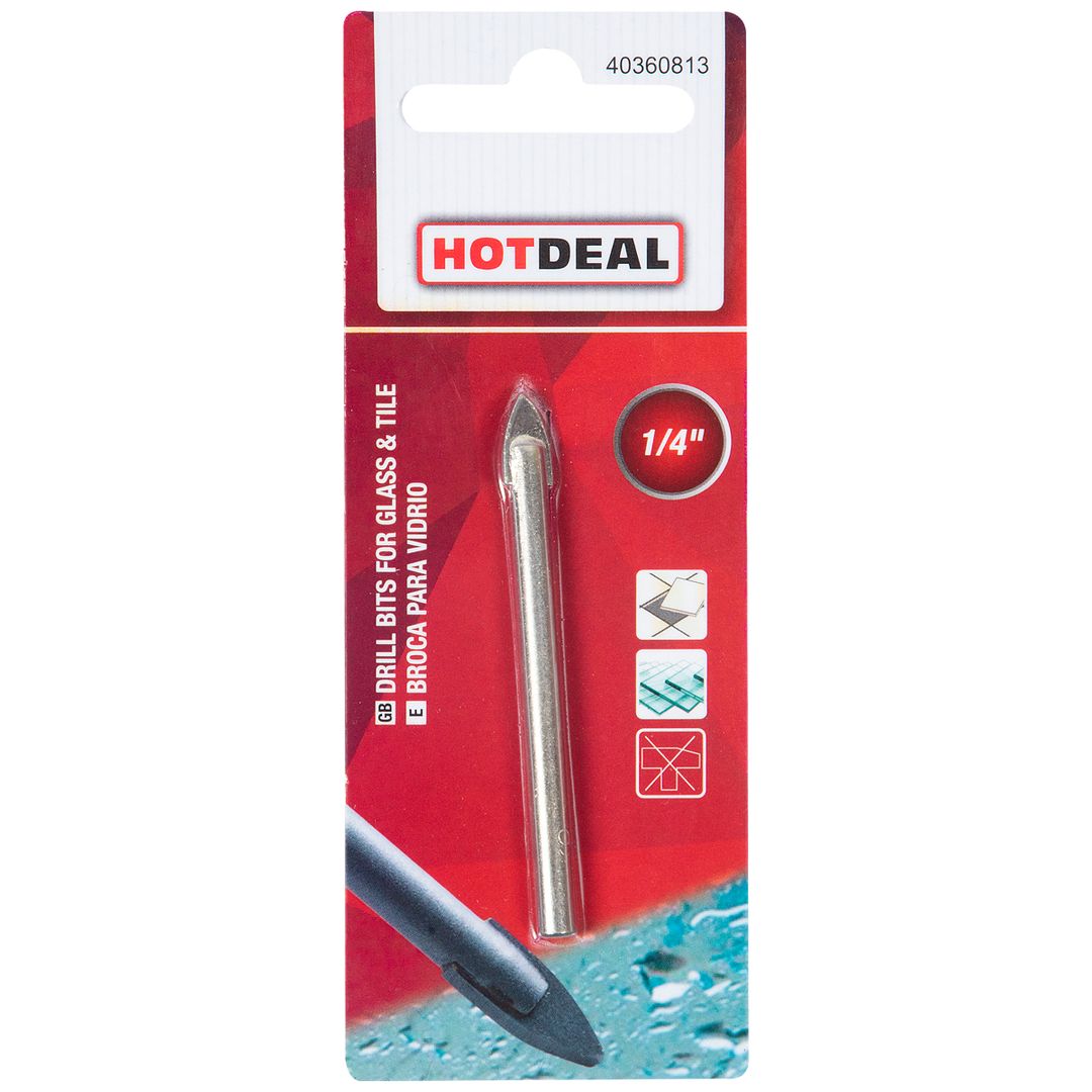 Broca para Vidrio y Baldosa HD HotDeal 1/4" - 951509