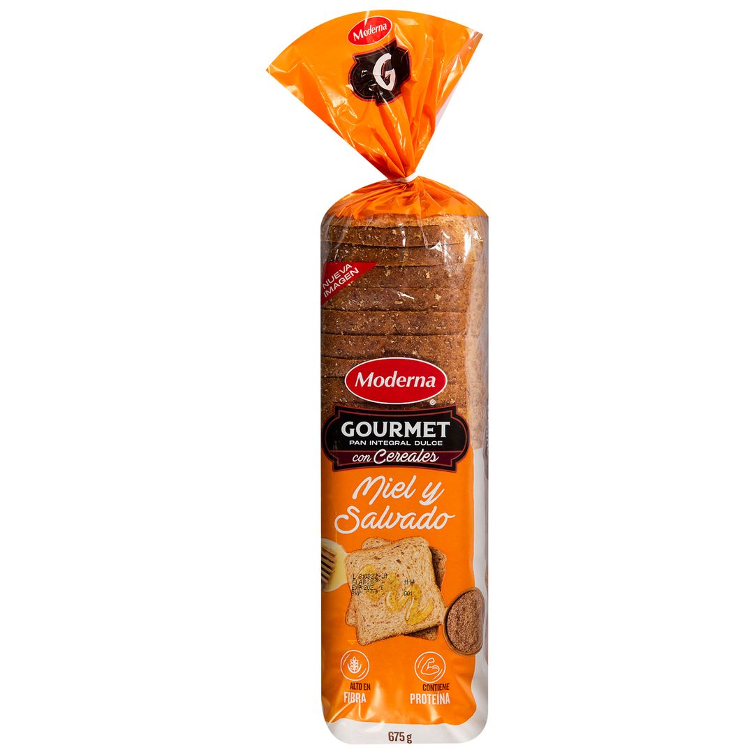 Pan de Molde Moderna Miel y Salvado Gourmet 675g - 953244