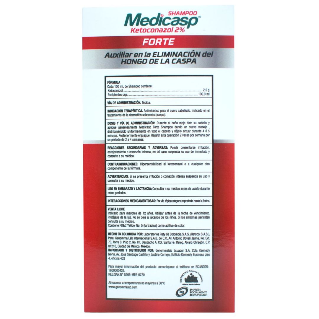 Shampoo Medicasp Forte 2% - 100ml - 957225