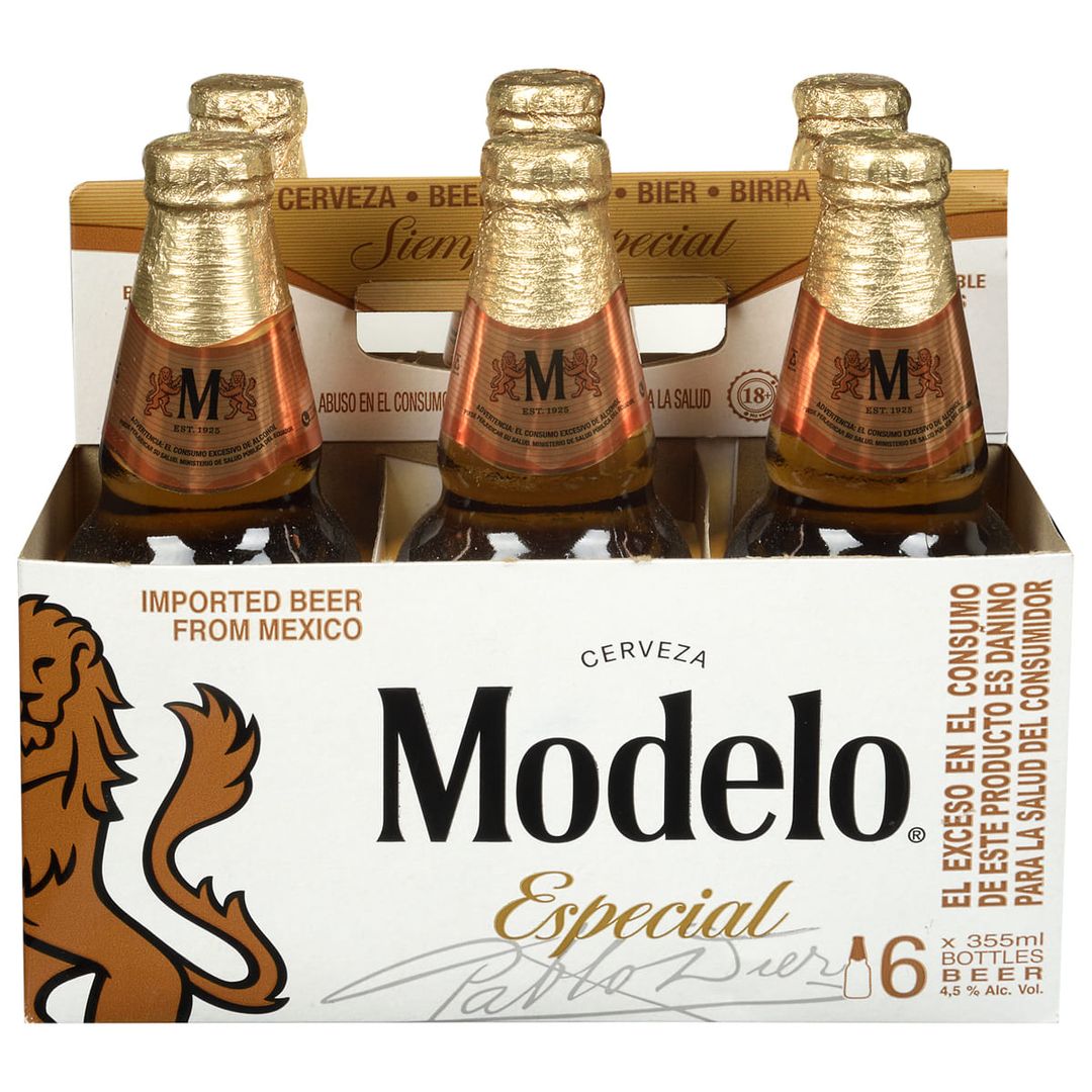 Modelo Especial Cerveza Botella 6pack 355ml - 957425