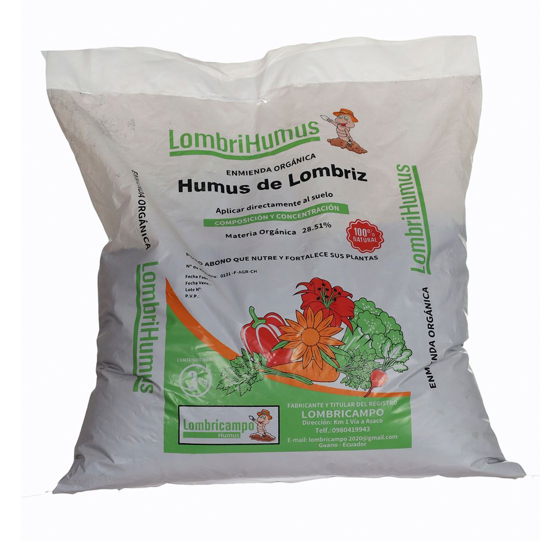 Abono Orgánico Humus de Lombriz 3Kg - 959440