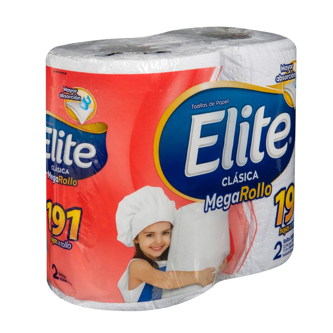 Pack 2 Uds Toalla de Cocina Elite Clásica Megarollo - 191 Hojas - 959614