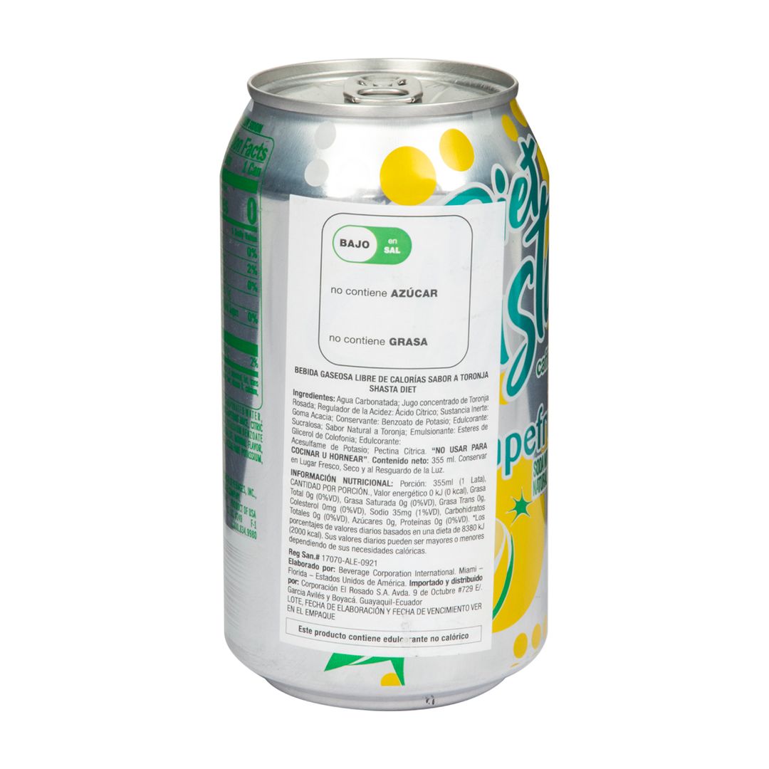 Cola Shasta Grape Fruit Diet 355 ml - 959868