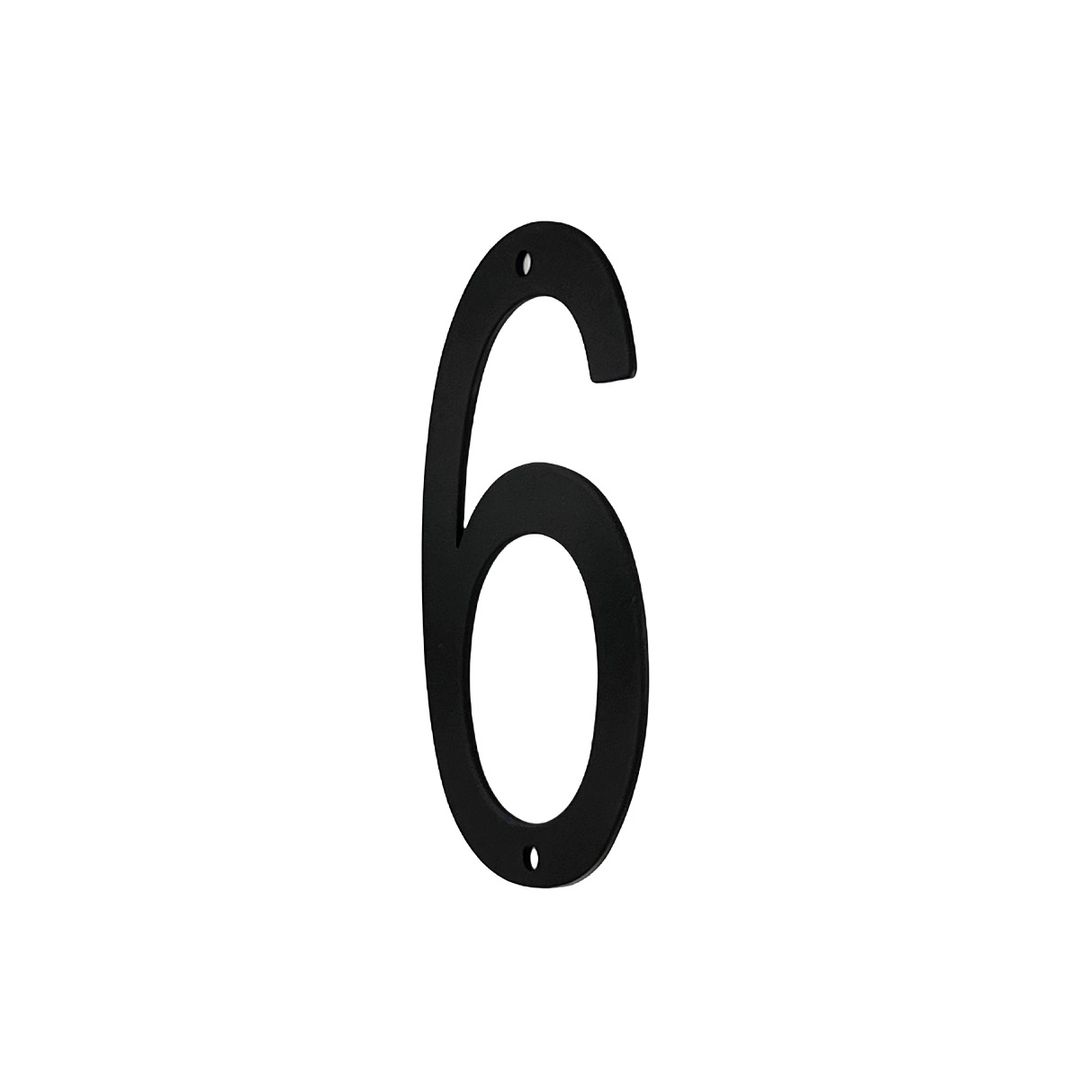 Número 6 de 4" Acero Inoxidable Negro - 960465
