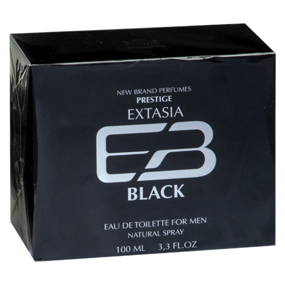 Eau de Toilette Extasia Black New Brand Prestige for Men 100ml - 962143