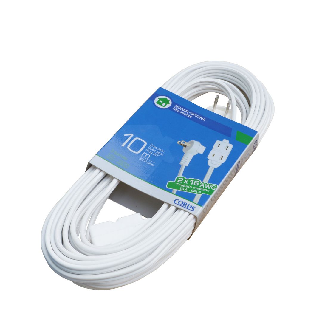Extensión Eléctrica 2x16 Incable 3 Tomas Blanca 10m - 967680