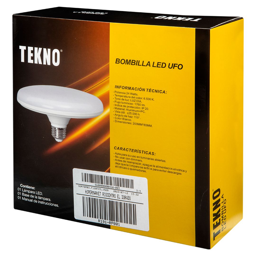 Foco Led Tekno UFO 24W E27 6500K - 968784