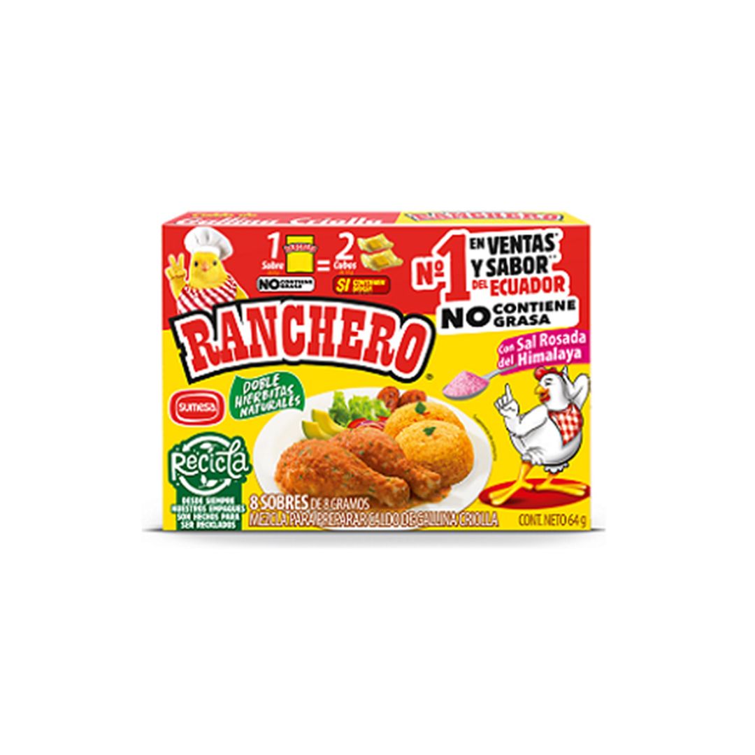 Pack 8 Uds Caldo de Gallina Ranchero en Polvo 7.5g - 969136