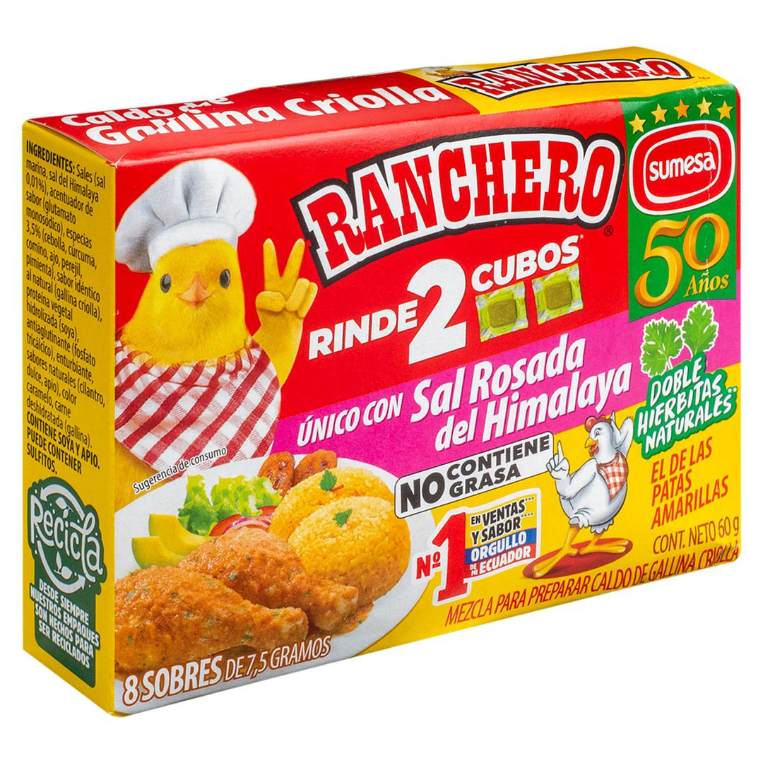 Pack 8 Uds Caldo de Gallina Ranchero en Polvo 7.5g - 969136