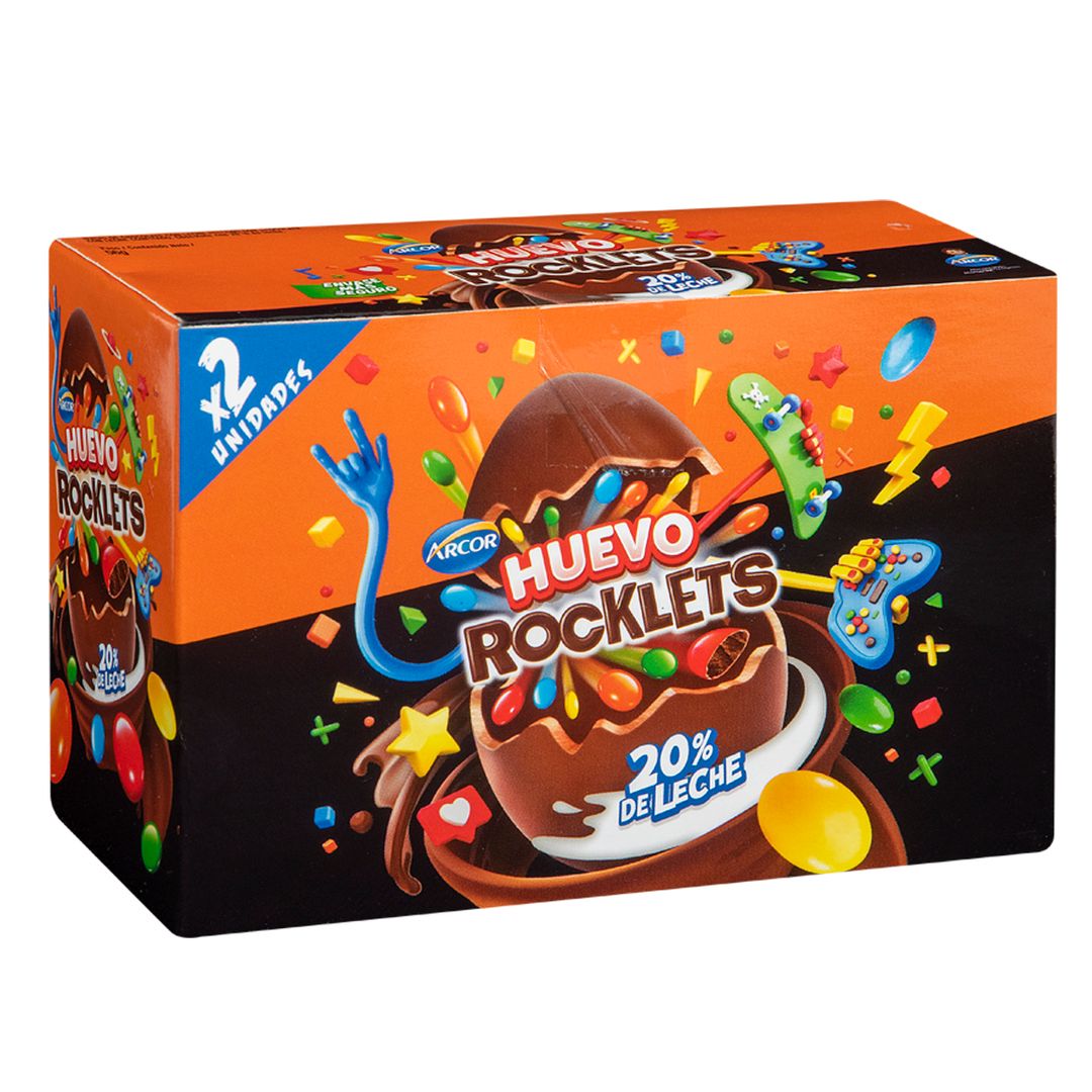 Pack 2 Uds Chocolate Huevo Rocklets 28g - 971120