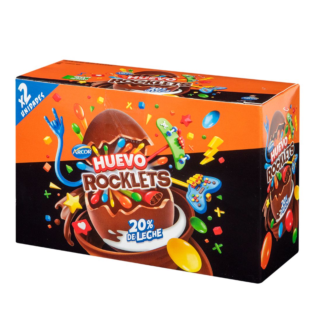 Pack 2 Uds Chocolate Huevo Rocklets 28g - 971120