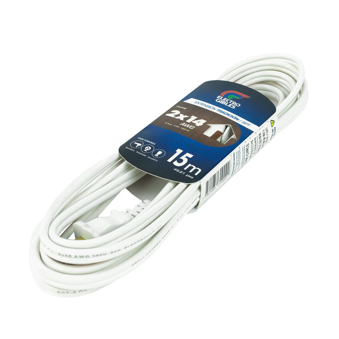 Extensión Eléctrica Electrocables Blanca 15m - 973355