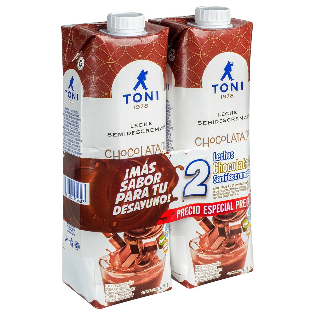 Pack 2 Uds Leche Toni de Choclate Tetrapack 1L - 973511