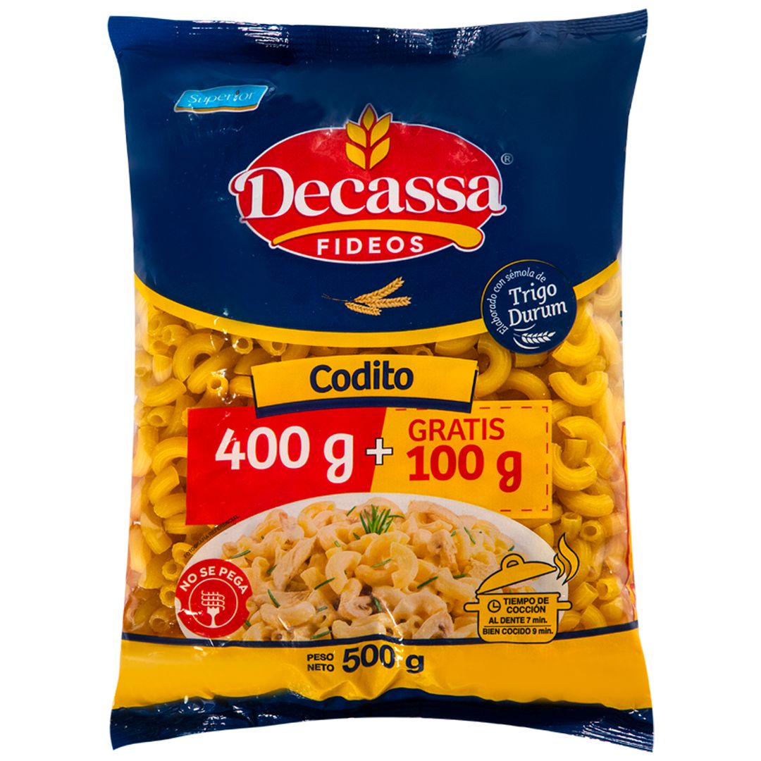 Fideo Codito Decassa 500g - 973528