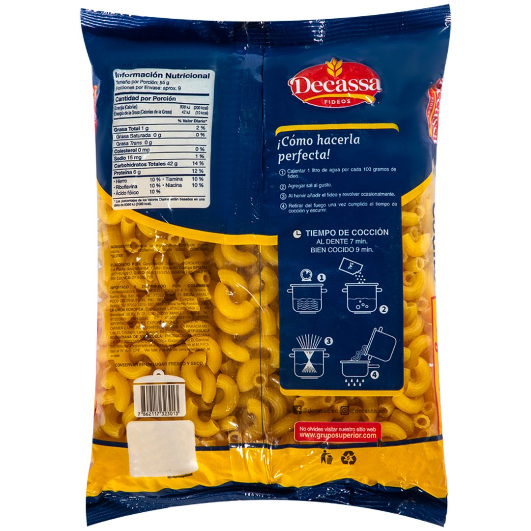 Fideo Codito Decassa 500g - 973528