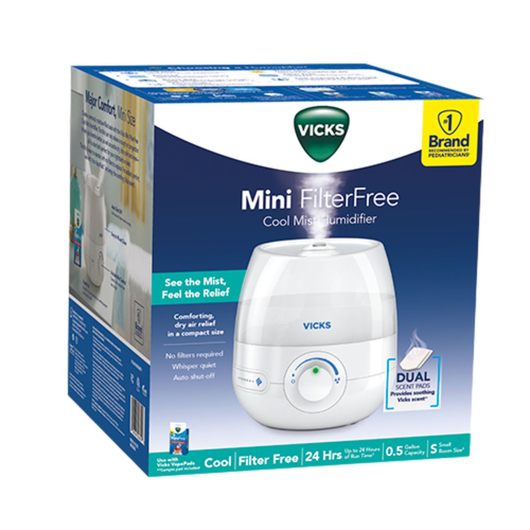 Mini Humidificador Vicks de Vapor Frío 0.5 Galones - 976204