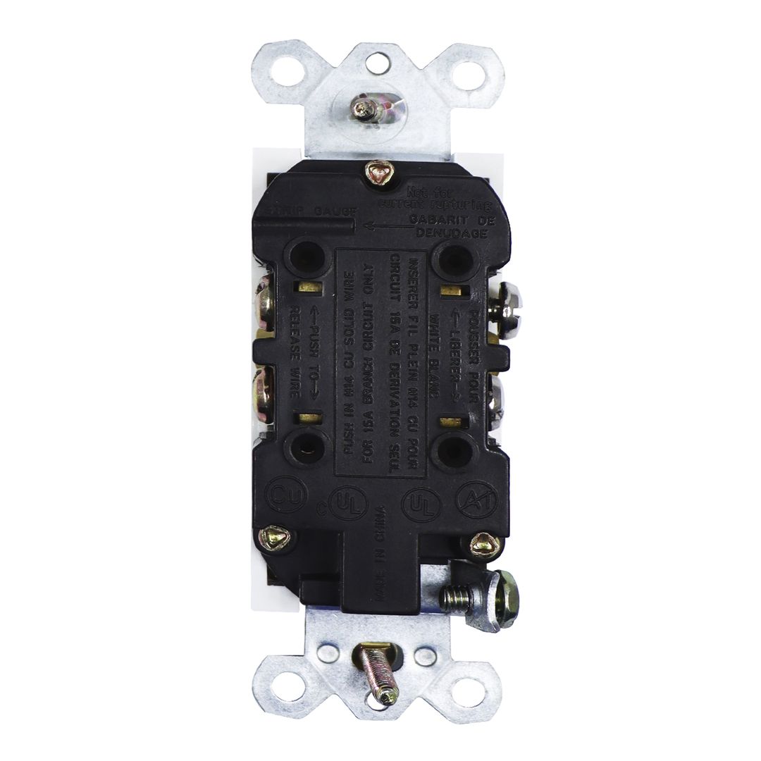 Interruptor Doble Rockwell 15A 125V Blanco - 976619