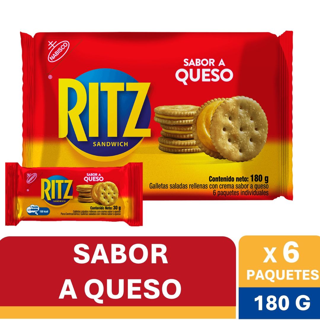 Pack 6 Uds Galletas Ritz Queso 180 g - 977964