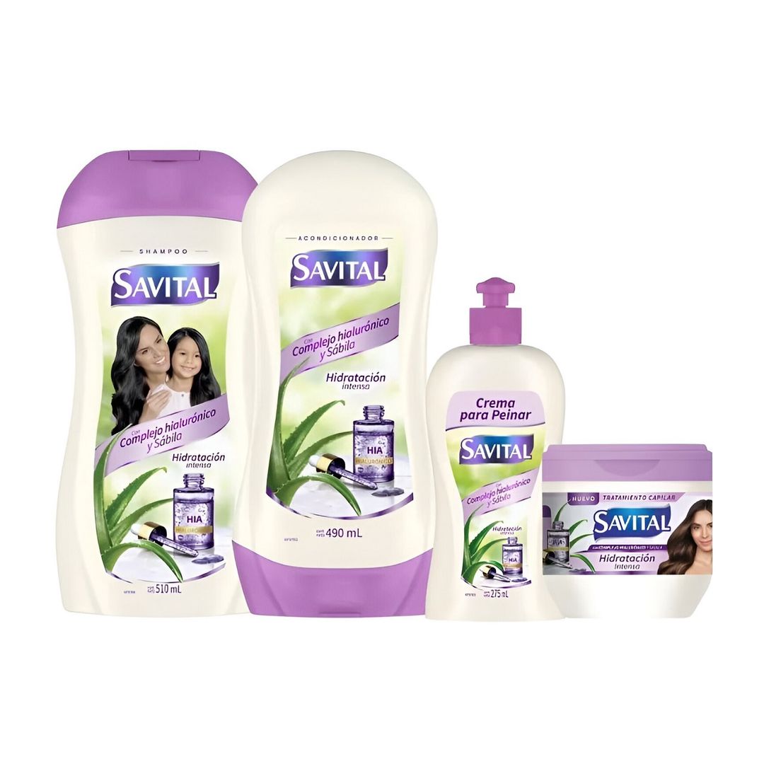 Shampoo Savital con Complejo Hialurónico y Sábila 510ml - 979564