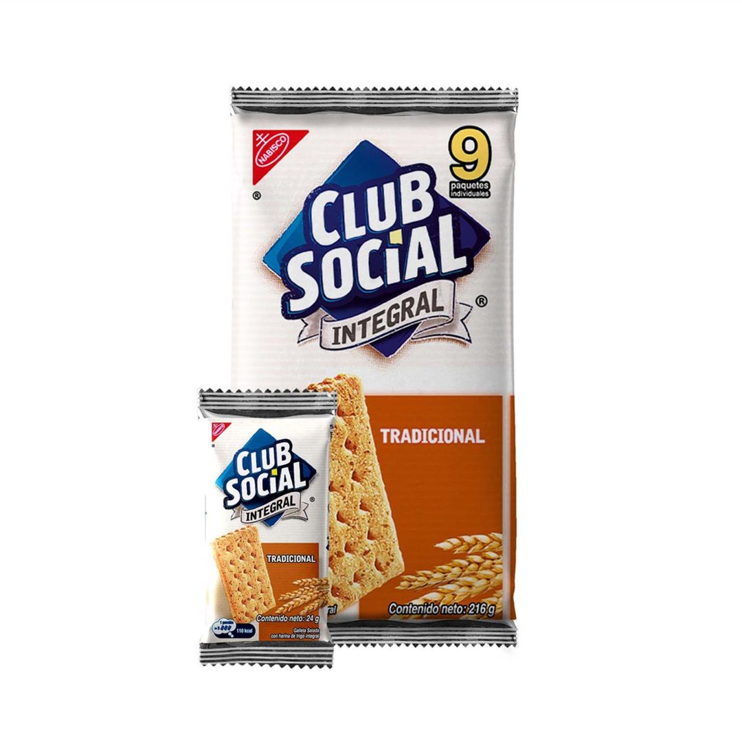 Pack 9 Uds Galletas Club Social Integral 216 g - 980619