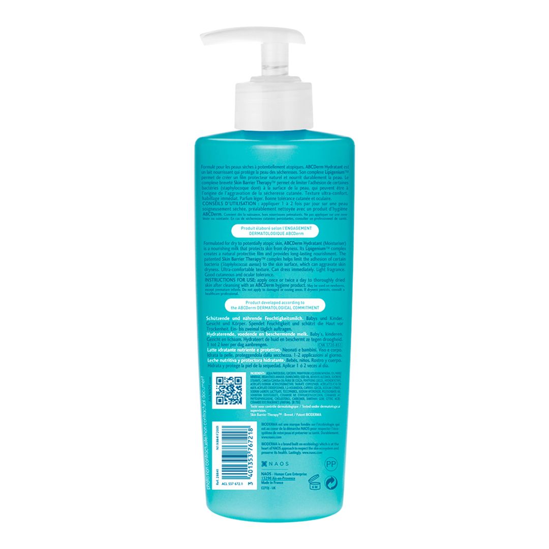 Crema Facial y Corporal Bioderma Infantil Abcderm Hydratant 500ml - 980357