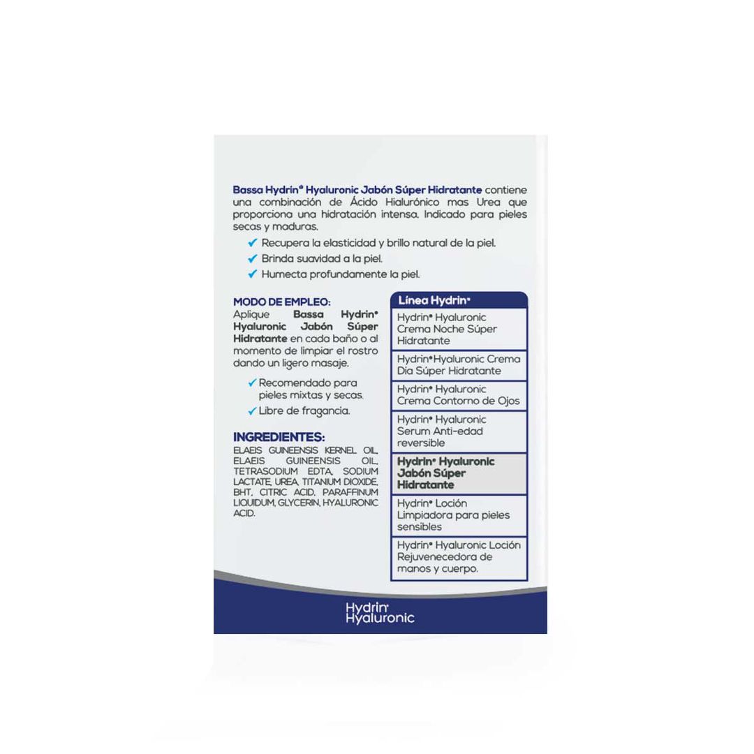 Jabón en Barra Bassa Hydrin Hyaluronic Hidratante 90g - 980688