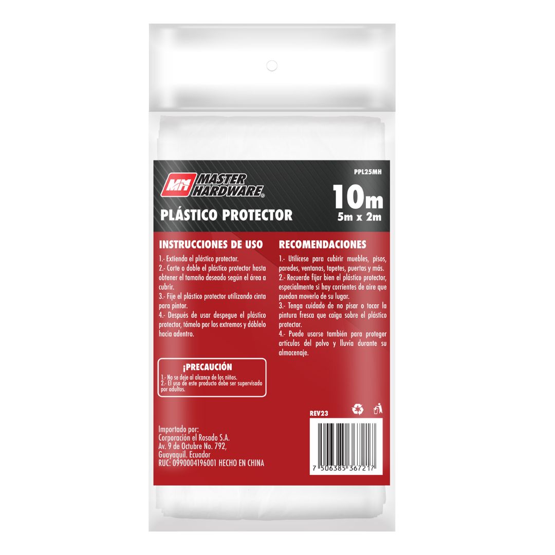 Plástico Protector Master Hardware Multiuso Transparente 5x2m - 982193