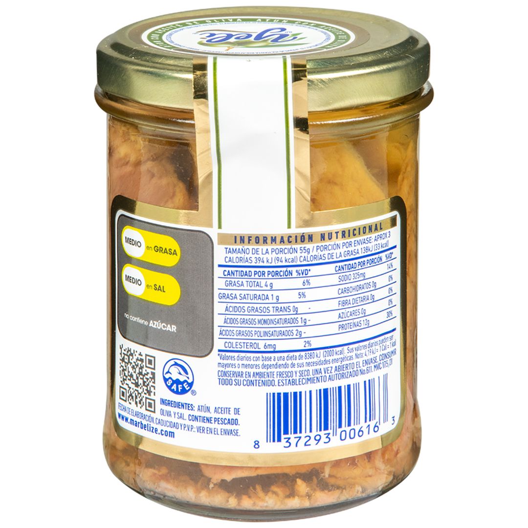 Lomitos de Atún Yeli en Aceite de Oliva Frasco 180g - 982973