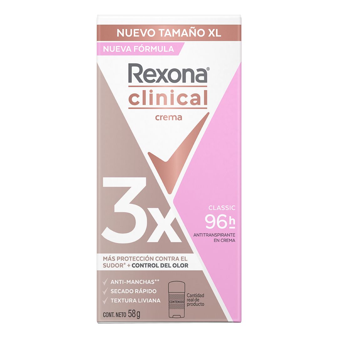 Antitranspirante en Crema Rexona Clinical Classic XL for Women 58g - 982986
