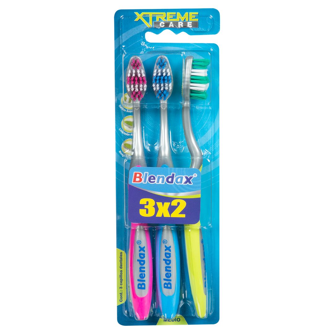 Pack 3 Uds Cepillo Dental Blendax Xtreme Care Medio - 984796