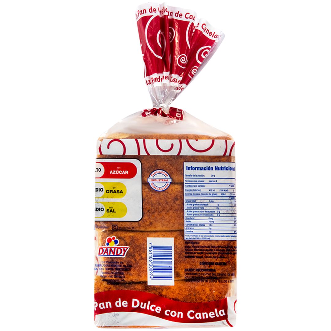 Pan Dulce Dandy con Canela 250g - 985092