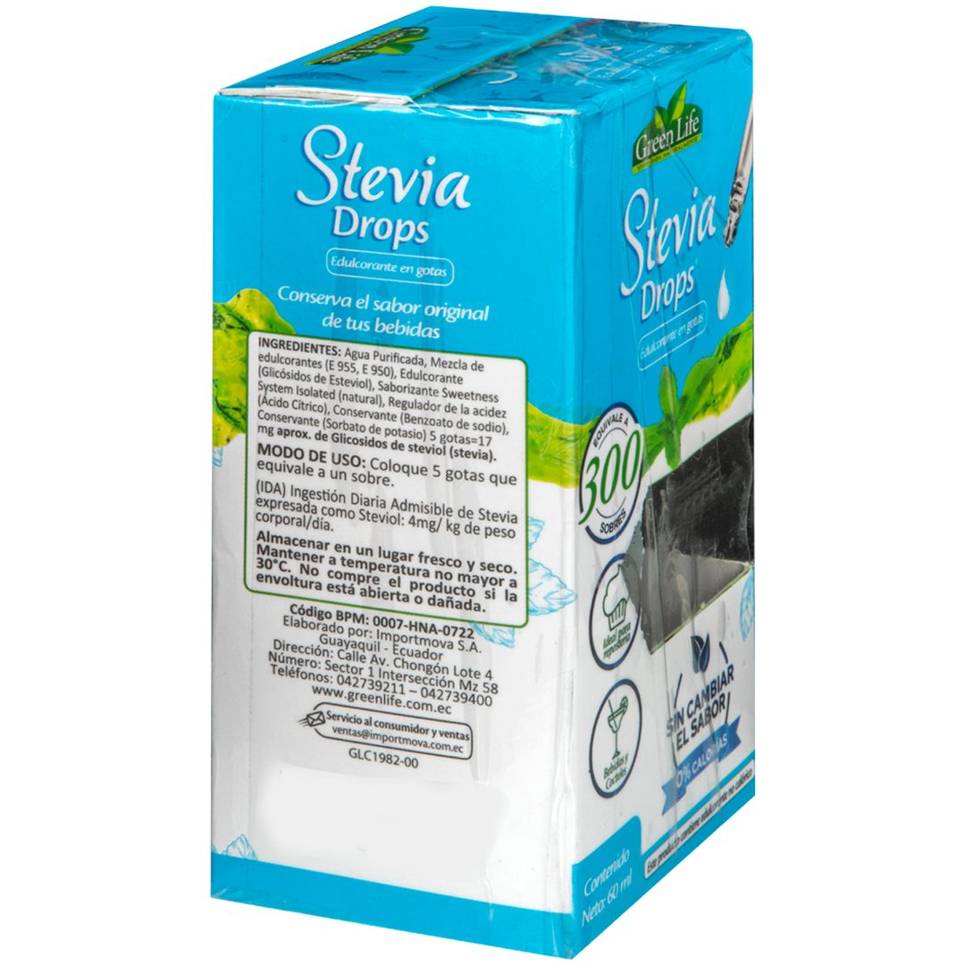 Stevia Drops Green Life 60 ml - 986102